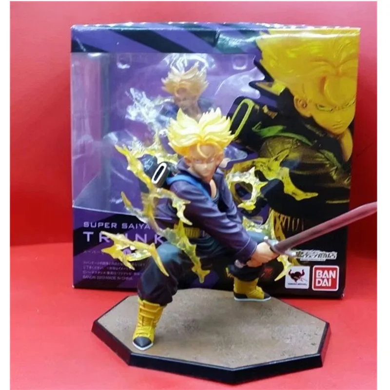 14CM Dragon Ball Trunks Toy PVC Anime Figure Saiyan Model Torankusu ...