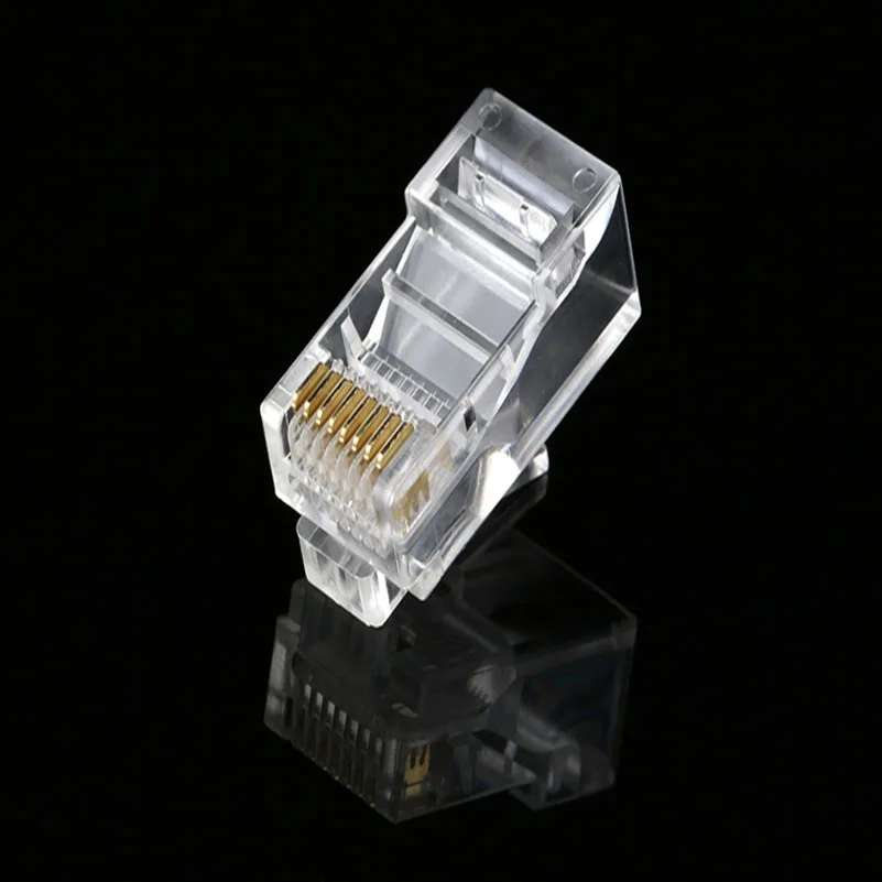 ALLISHOP 100 pcs RJ45 CAT5 Modular Plug Network Connectors Networking ...
