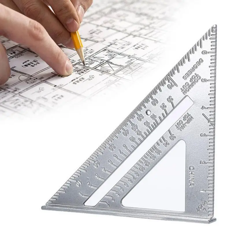 Measuring Tools 7inch Aluminum Speed Square Roofing Triangle Angle ...