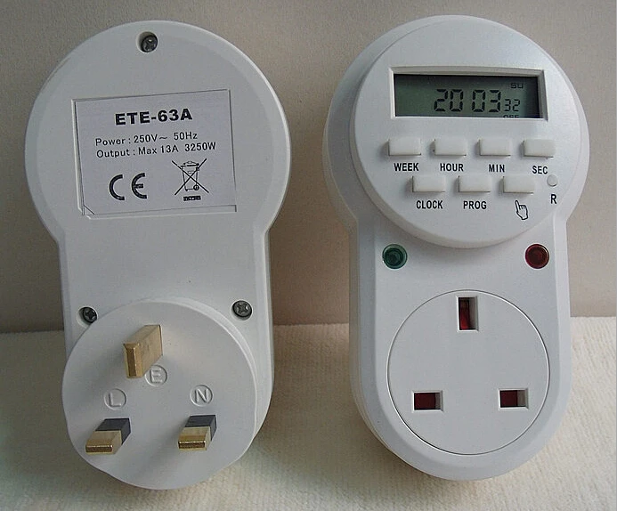 250V 50Hz British Time Switch Socket Household Electrical Kitchen Timer Hong Kong Timing ...