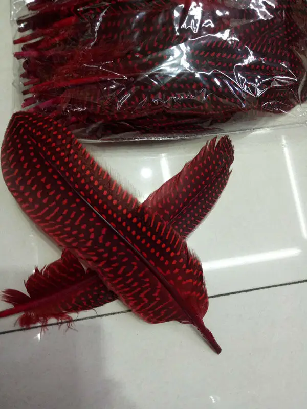 Wholesale 10pcs high quality natural red pearl chicken feather 12 17 cm ...