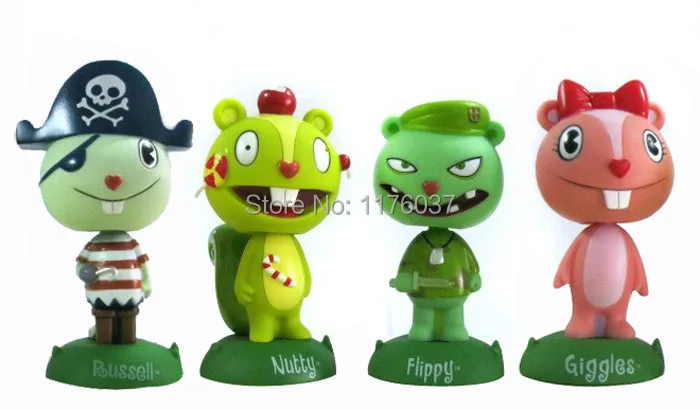 4pcs/lot Animations Happy Tree Friends Nutty Giggles Russell Flippy ...