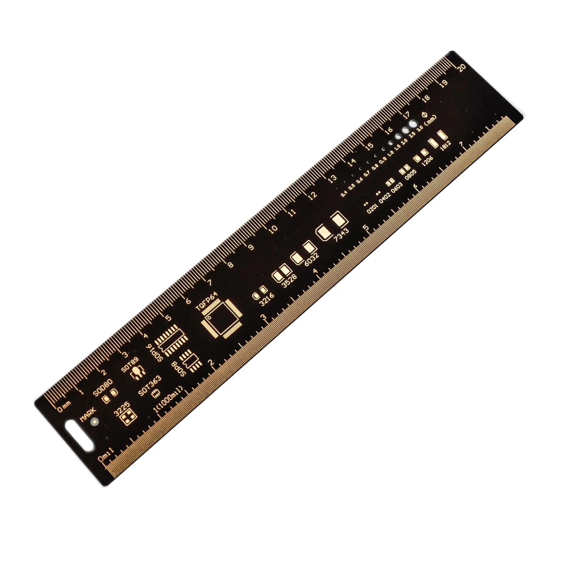 20cm 7.8 Inches Multifunctional PCB Ruler Measuring Tool Resistor ...