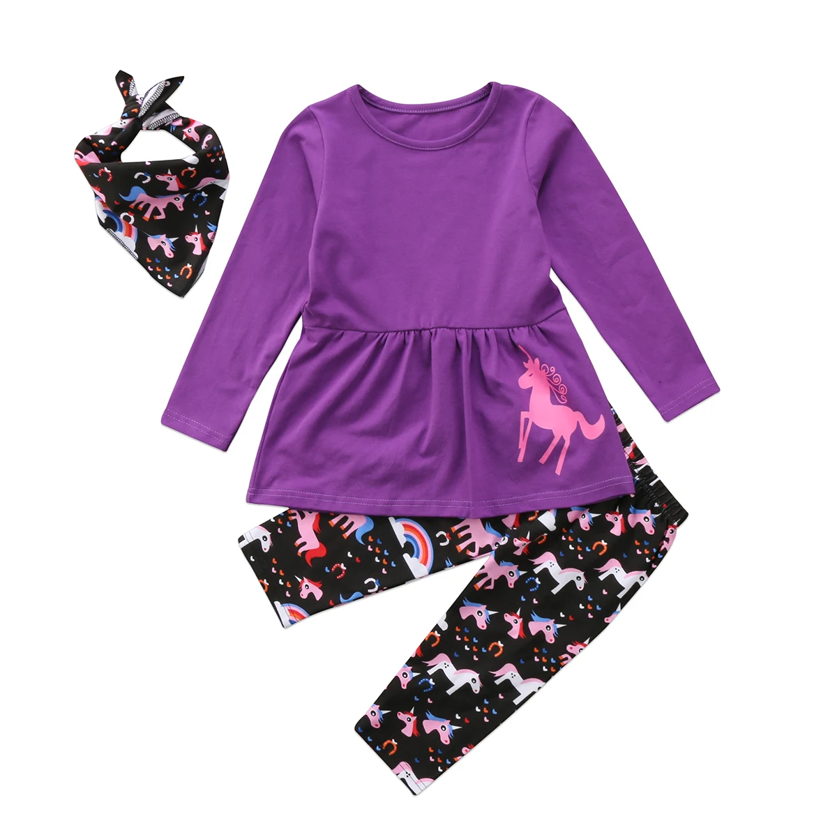 3PCS Baby Girl Clothing Set Autumn Warm Girls Outfits Toddler Kids ...