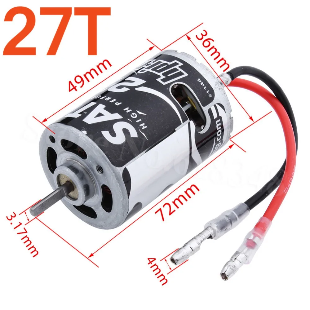 HPI Racing 1144 Saturn Motor 27T cepillado 3,17mm 540 Motor eléctrico ...