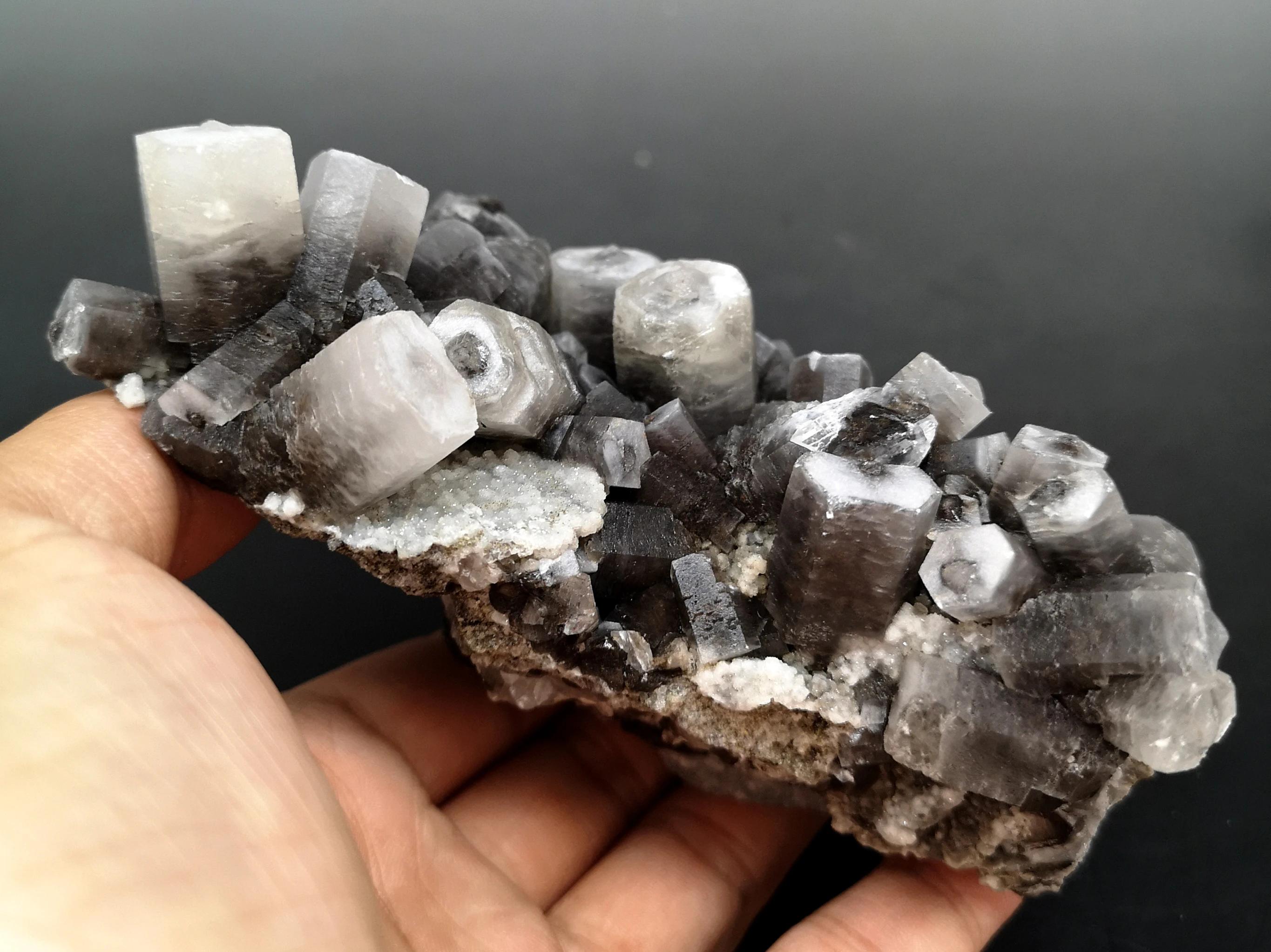 Big! 500g Natural Fluorescent Calcite Grey Columnar Calcspar Skeletal ...