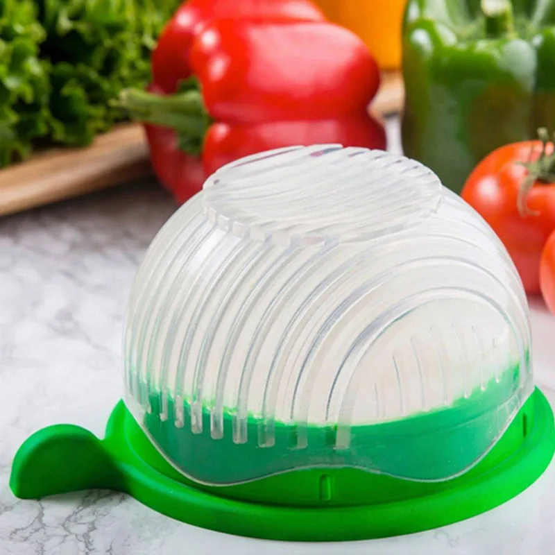 מוצר - 2017 New 60 Second Salad Cutter Bowl Easy Salad Fruit Vegetable ...