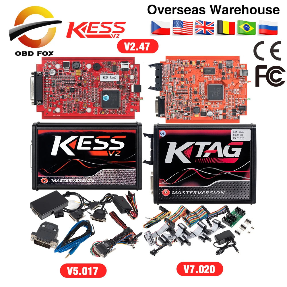 Kess v2 master obd2 manager turning kit V2.47 2018 V5.017 Kess ktag V7 ...