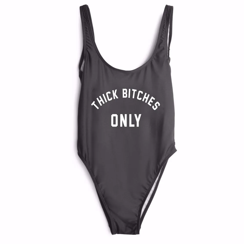 2018 Letter Swimsuit Thick Only Funny Bathing Suit Bodysuit One Piece