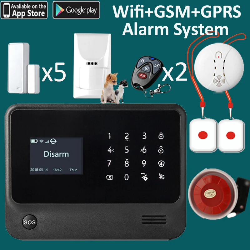 Touch Screenandmulti Functions Wireless Burglar Home Security System Alarm And Gsm Sms House Alarm
