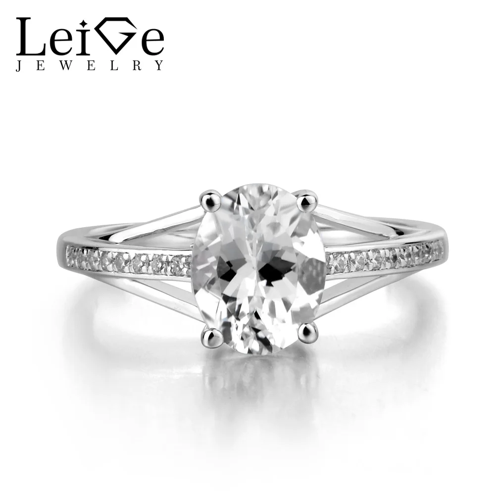 Leige-Jewelry-True-Natural-White-Topaz-Ring-Oval-Cut-Gemstone ...