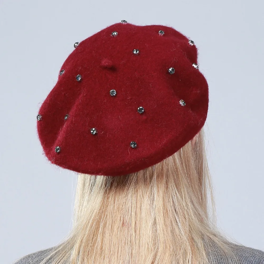 Geebro-Women-s-Beret-Hat-Fashion-Solid-Color-Wool-Knitted-Berets-With ...