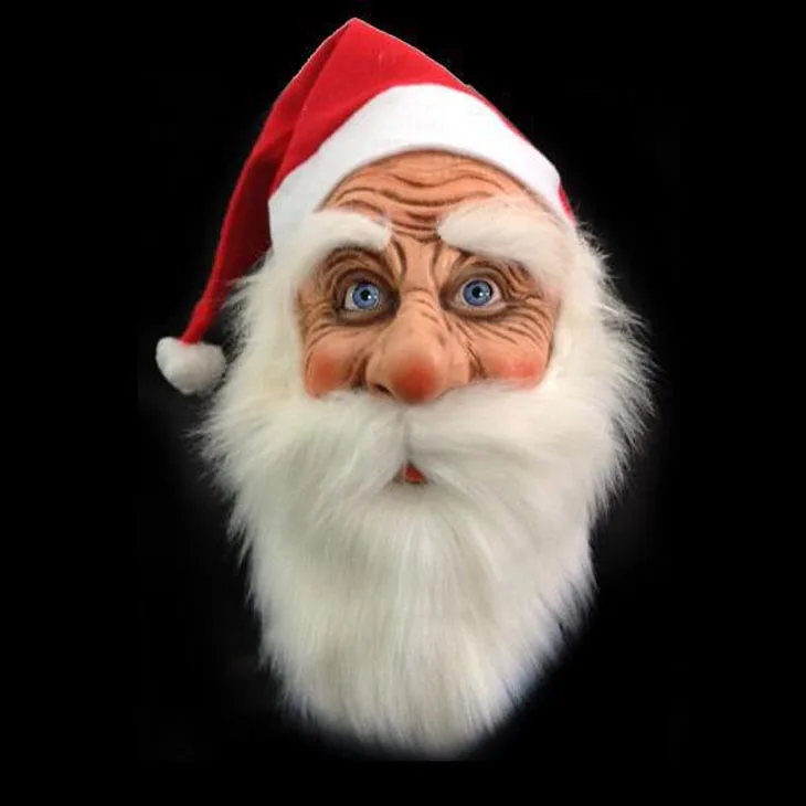 Christmas Santa Claus Adult Christmas Full Face Mask Masquerade Costume ...