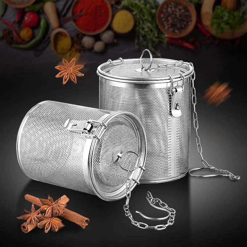 Kitchen Tools Colanders Stainless Steel Seasoning Spice Filter Bag Box ...