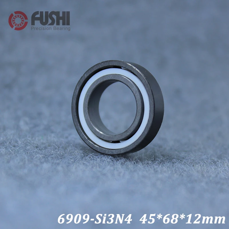 6909 Full Ceramic Bearing ( 1 PC ) 45*68*12 mm Si3N4 Material 6909CE ...