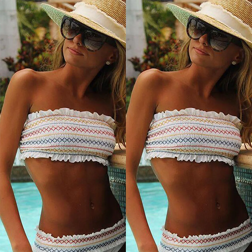 2017 Sexy Brazilian Bikinis Women Swimsuit Bandeau Bikinis Wrap Style