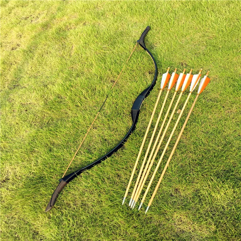 New 20-60lbs Handmade Leather Bow Longbow Composite Bow For Hunting ...