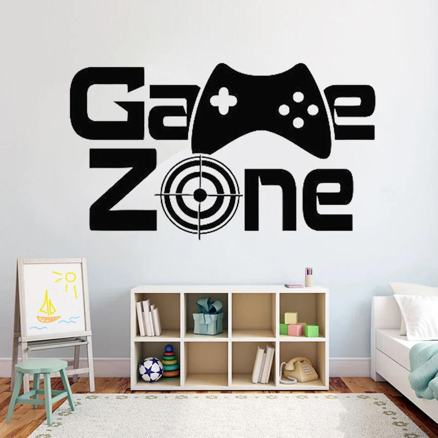 Wall Quote Gaming Zone Sticker Decal Decor Transfer Murals Living ...