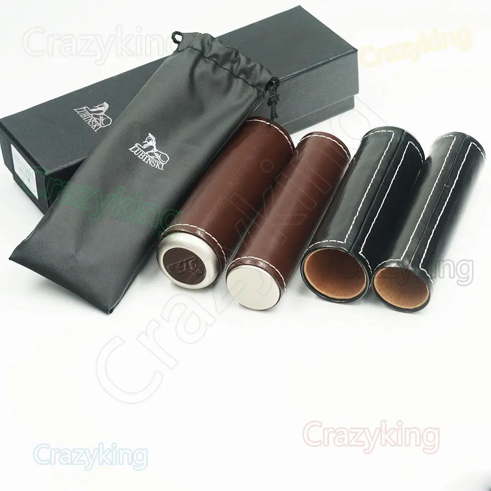 Leather & Cedar Wood Big Size Grenade Travel Cigar Hydrating Tube ...