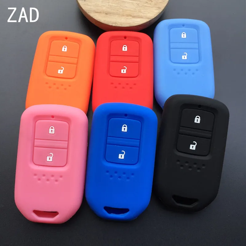 ZAD 2 button silicone rubber car key cover case holder for honda Vezel ...