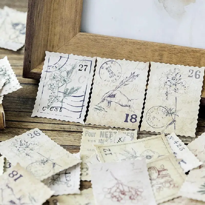 45pcs/box Vintage Little forest Post Office Photo Album Scrapbook Decor ...
