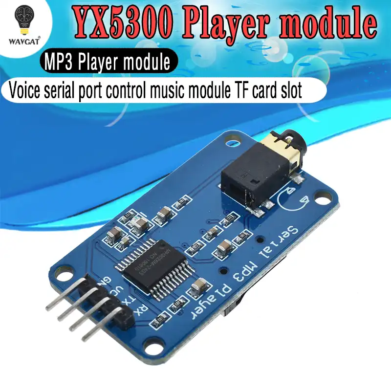 UART Serial MP3 Music Player Module with 1W Speaker for Arduino Onboard ...