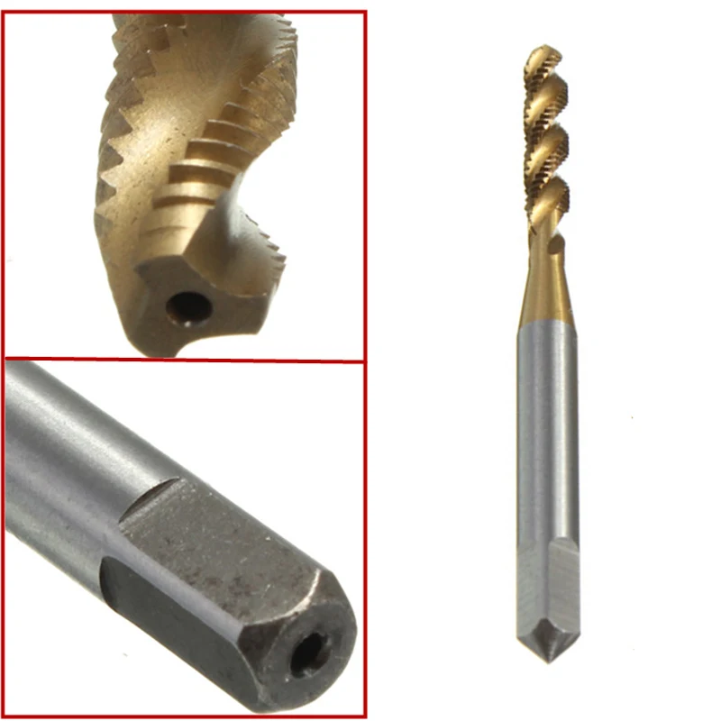 2pcs Metric Right Hand HHS Plug Tap Spiral Flute Tap Drill screw tap ...