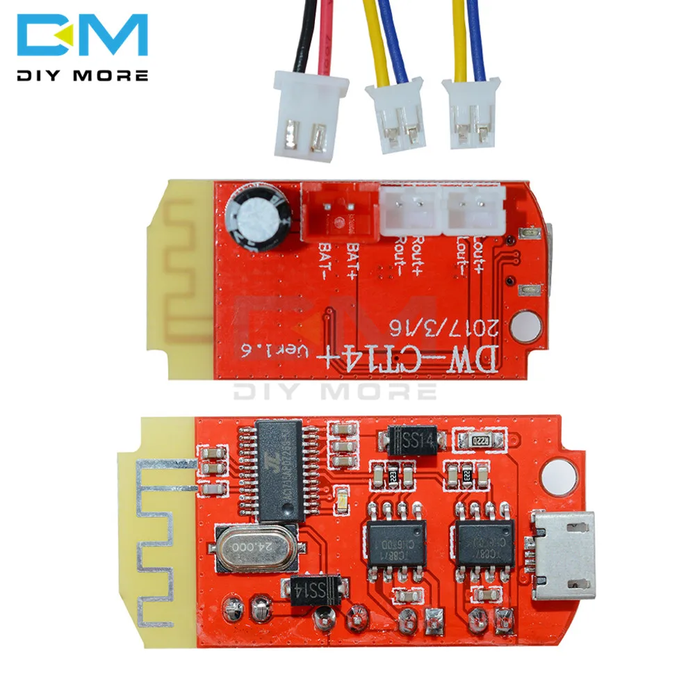 Micro USB DC 3.7V 5V 3W Digital Audio Amplifier Board Double Dual Plate ...