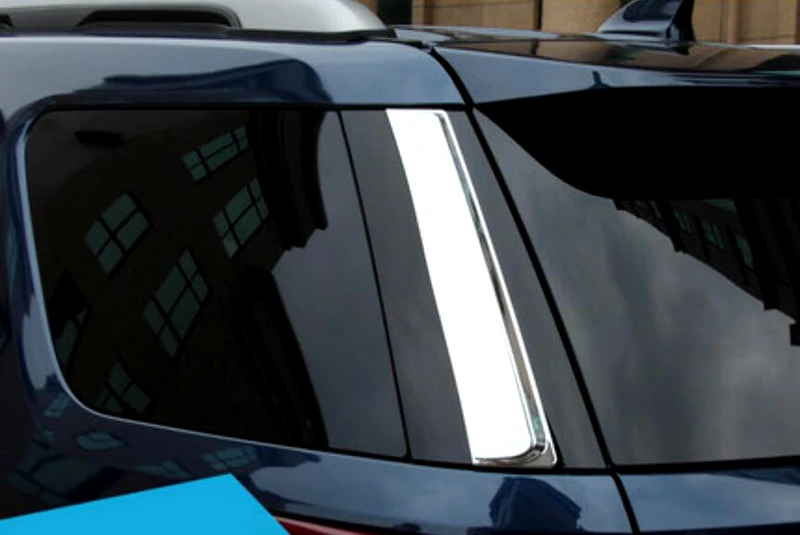Abs Chrome Back Rear Window Side Pillar Cover Trim Accessories Trim For ...