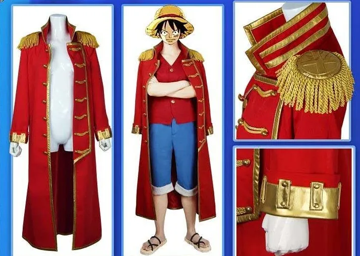 ONE PIECE Cosplay Costume Luffy Outfit Full Set Custom Luxurious ...
