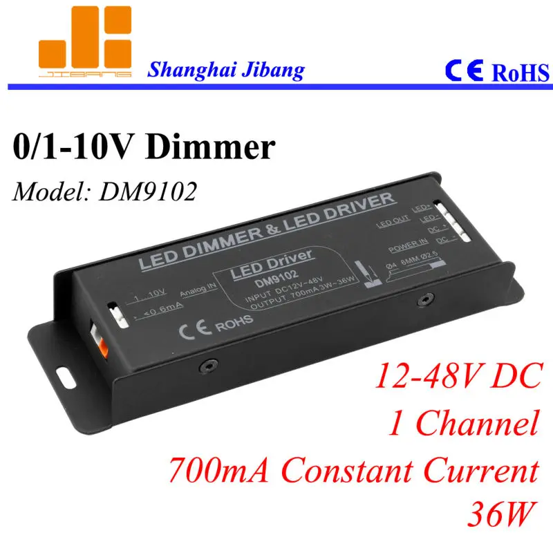 Free Shipping LED Dimmable driver, 0-10V signal control, Constant current 700ma, 1channel/12V ...