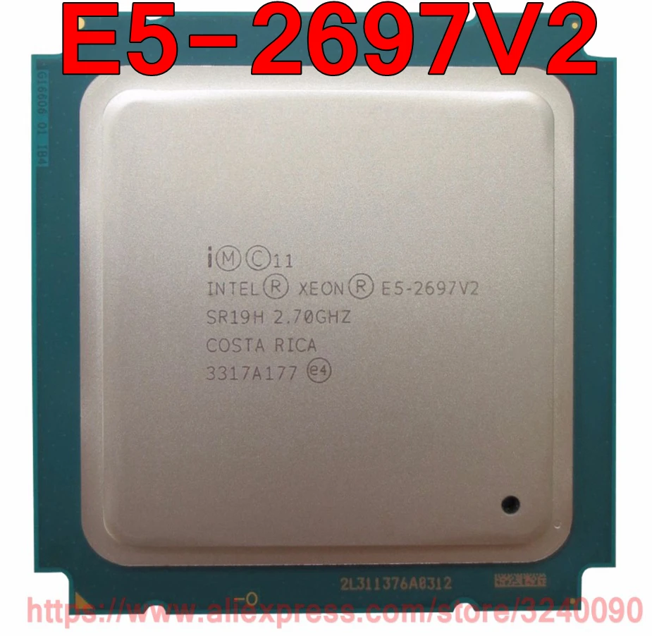 인텔 Xeon CPU E5 2697 V2 공식 버전 E5 2697V2 12 코어 2.7GHZ 30MB LGA 2011 프로세서 E5 2697 V2 CPU E5 2697V2 ...
