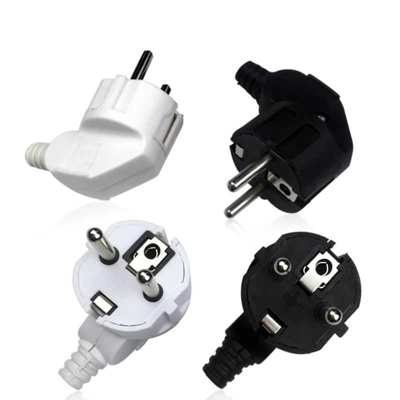 250V-16A-Rewirable-European-Plug-2-Pin-4-8mm-GE-FR-Industrial-Wireless ...