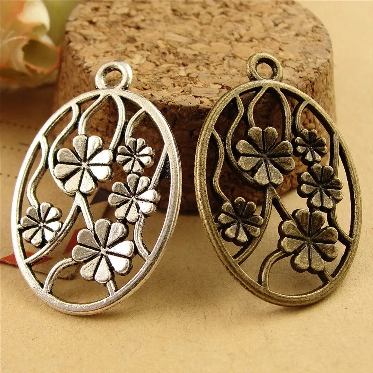 50pc /lot Flower Charms Vintage Charm Design Diy Jewelry Charms A3687 ...