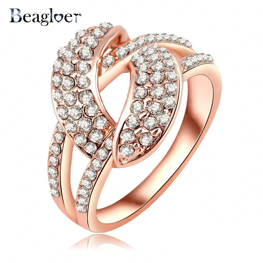 Beagloer Spiral Shape Wholesale Ring Rose Gold Color With Austrian beagloer-spiral-shape-wholesale-ring-rose-gold-color-with-austrian