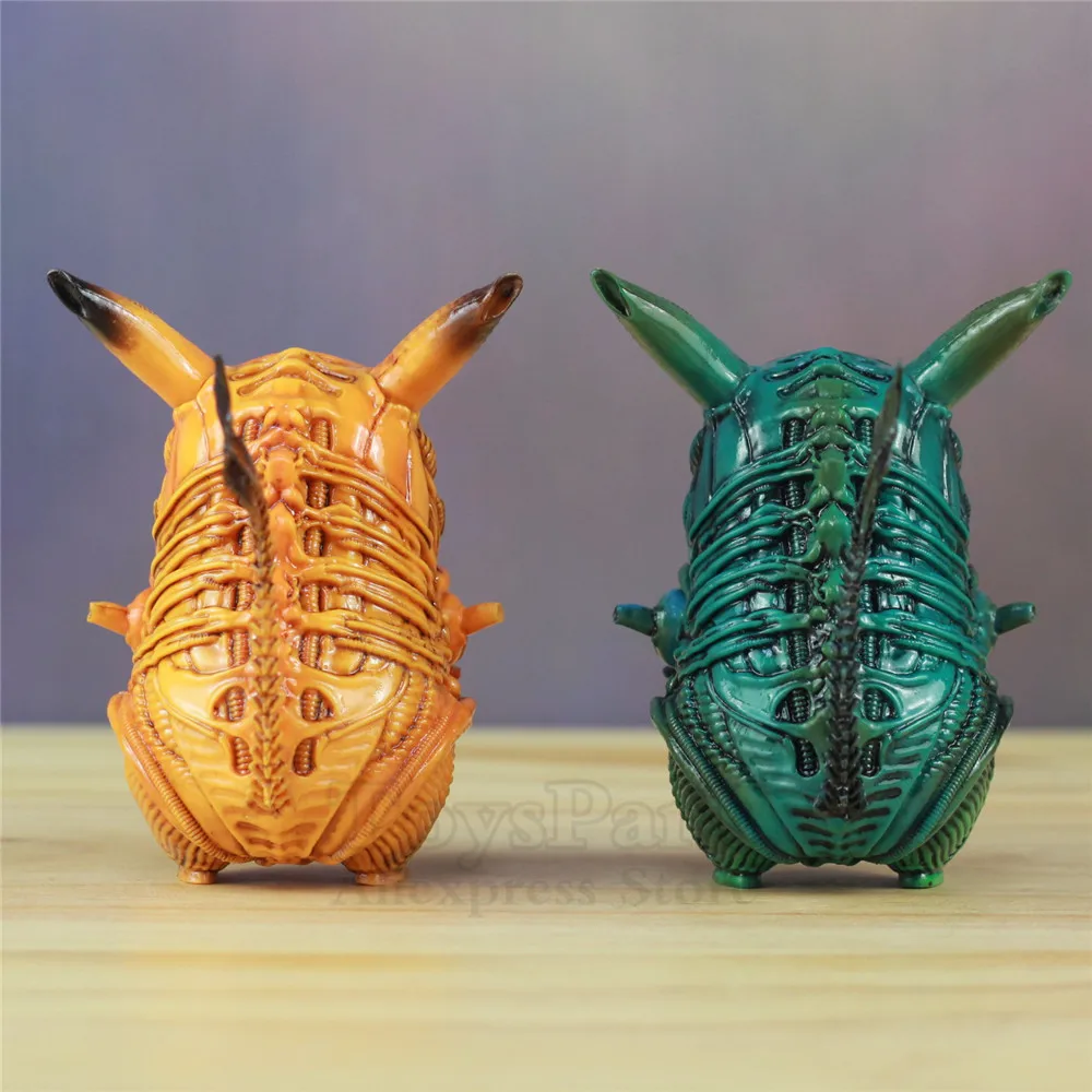 COOL! Alien Pikachu 8.5cm PVC Funny Figure Pikachu Mix Xenomorph ...