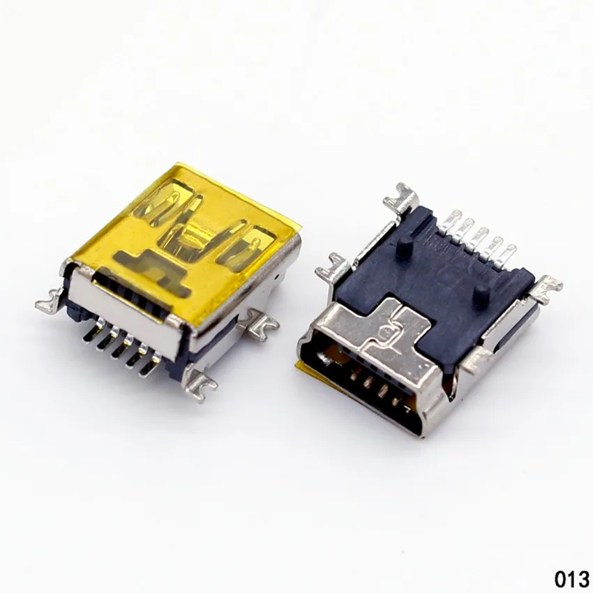 40x Usb Port 5 Pin Usb Jack 5 Pin Mini Usb Connector Charging Socket For Mp3 Mp4 Mobile Phone