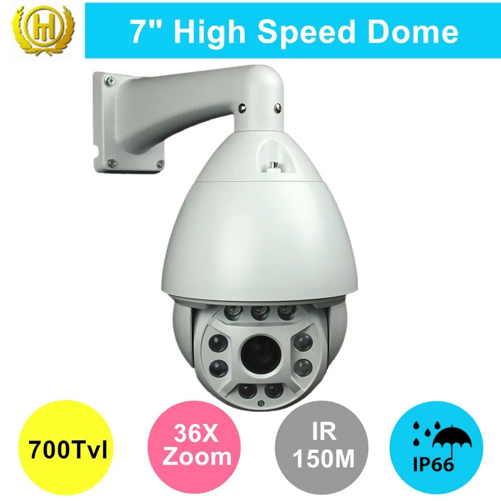Wholesale 7 inch CCTV 1000TVL 36X Optical Zoom 256 Presets Intelligent ...