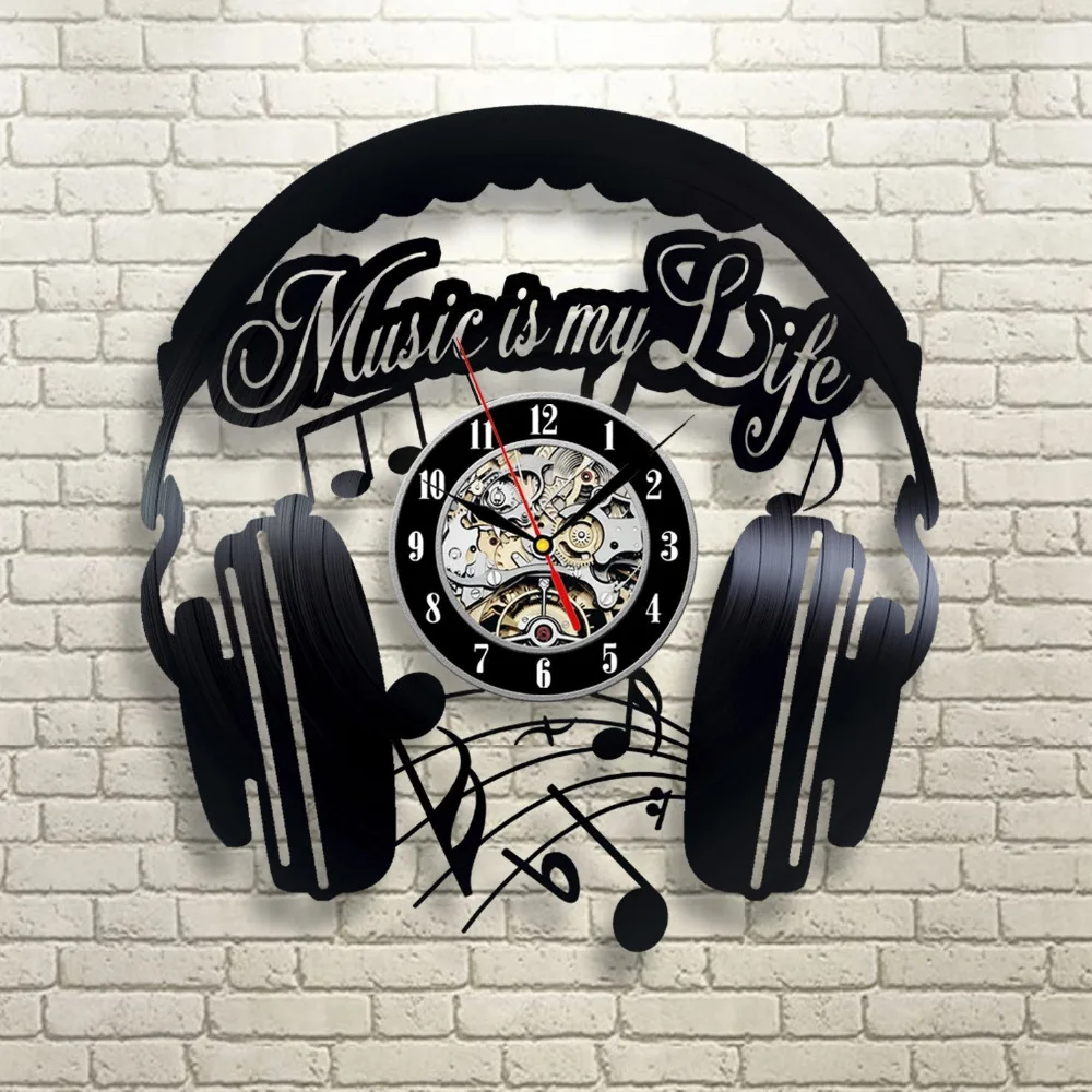 CD Vinyl Record Wall Clock Modern Wall Watch Home Decor Classic Clock ...