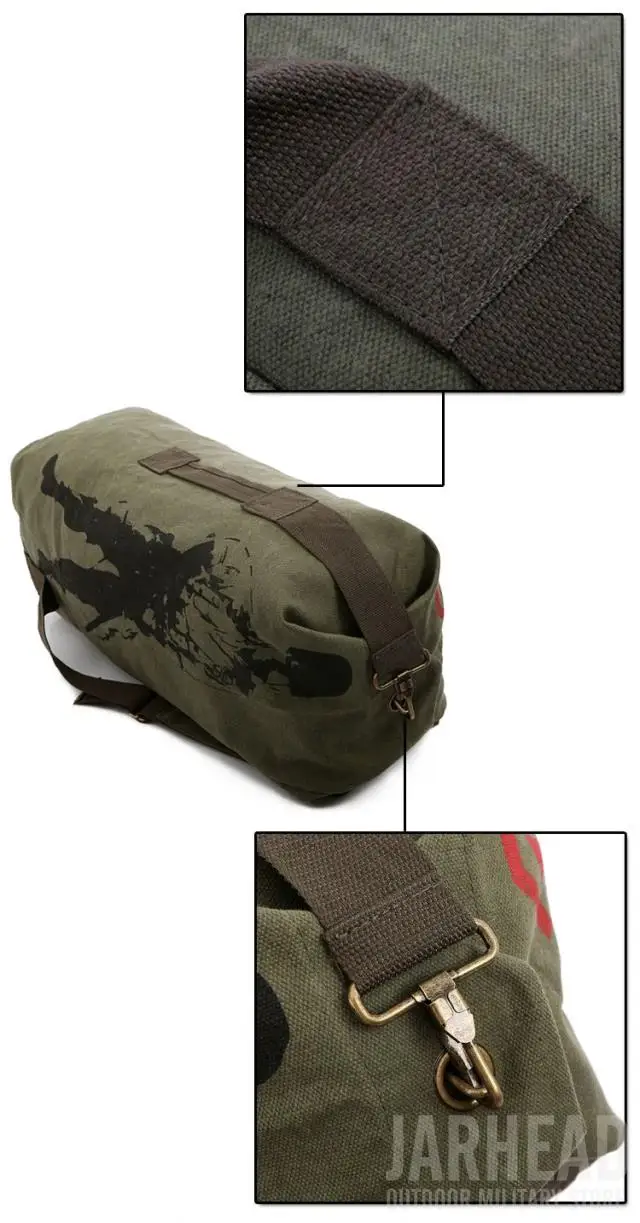 Large Shoulder Bag Army Soldier Tactical Canvas Backpack