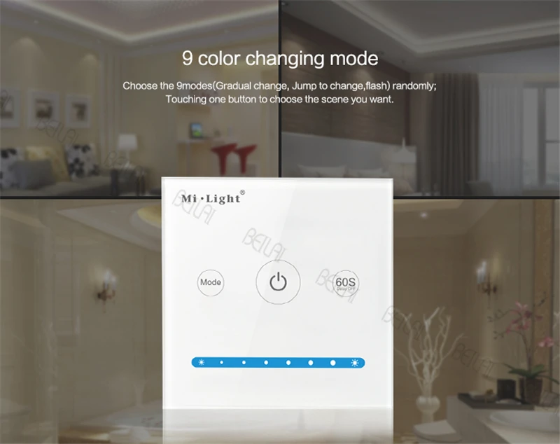 AC/DC 12V 24V 15A Mi Light Smart Panel Brightness Controller Dimming ...