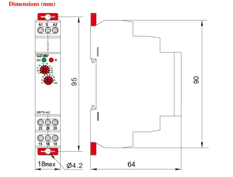 Крепление на din-рейку GEYA GRT8-A 12V 24V 220V 16A SPDT реле таймера ...
