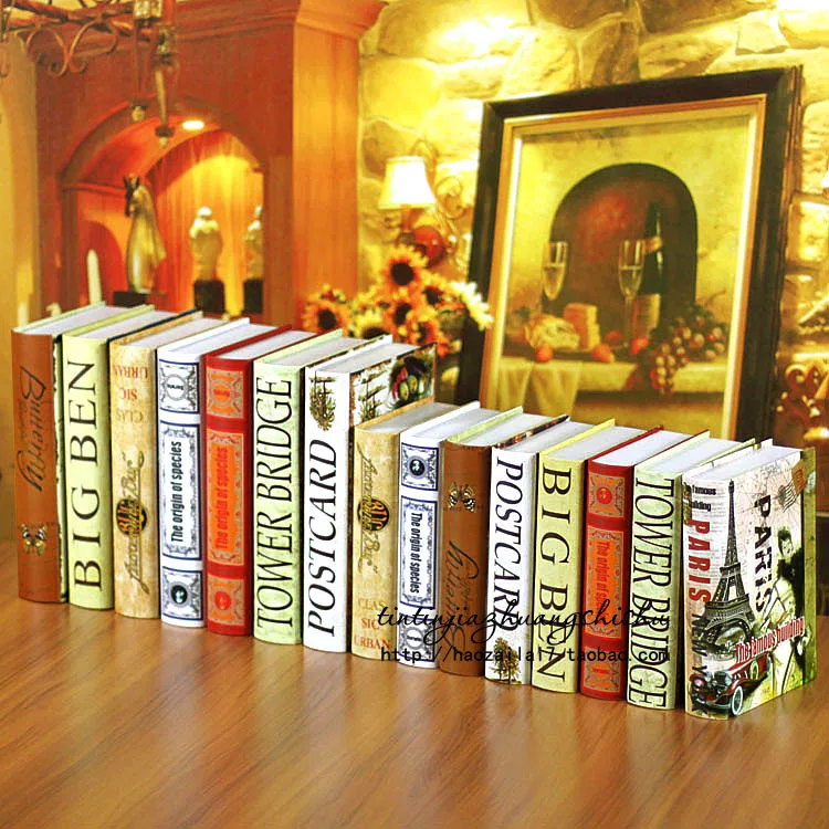 10PC book ornaments study series of decorative props European style of ...
