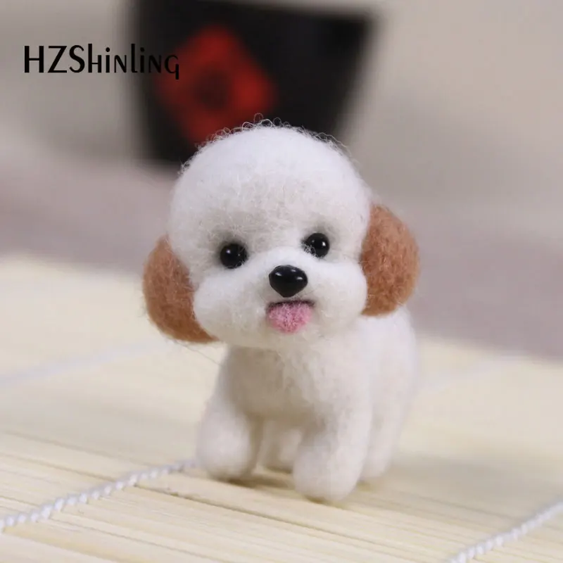 Non Finished Felt Fashion Women Craft Handmade Lovely Dog Puppy Toy ...