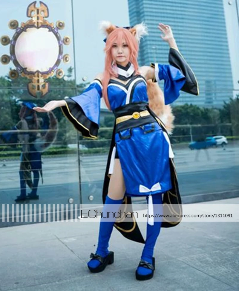 Full Set Halloween Cosplay Costumes Fate/Extra CCC Caster Tamamo no mae ...