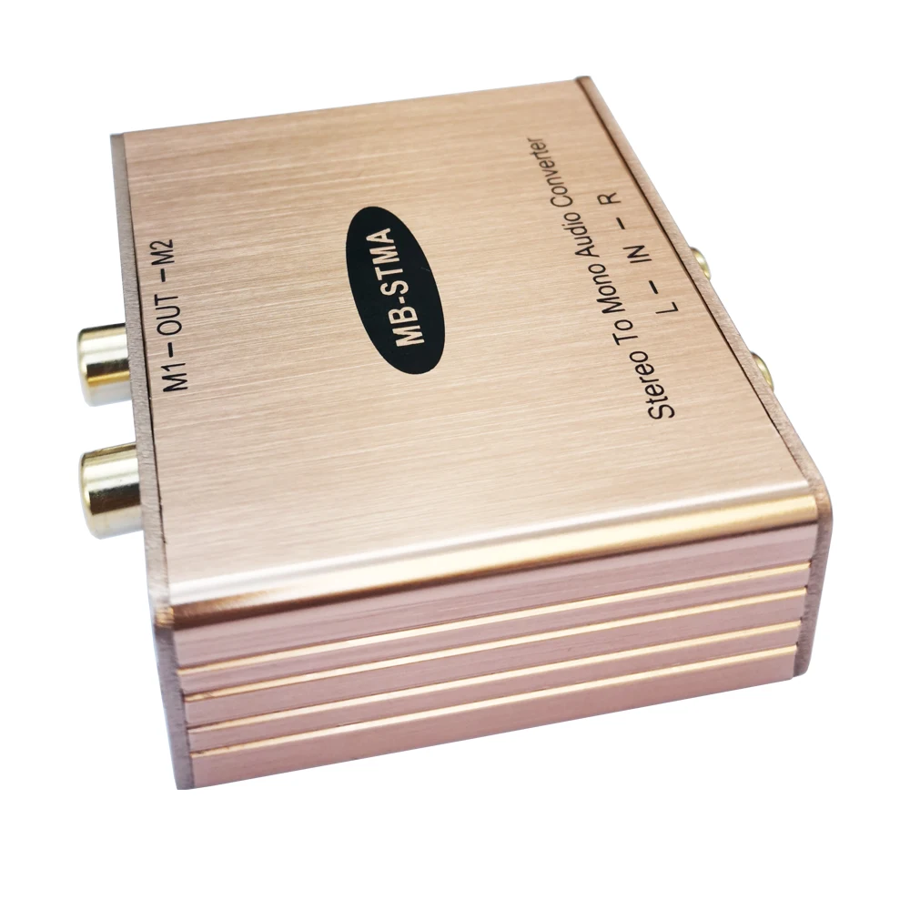 Stereo-To-Mono-Audio-Converter-Two-Analog-AV-Sound-Mixer-Adapter-L-R ...