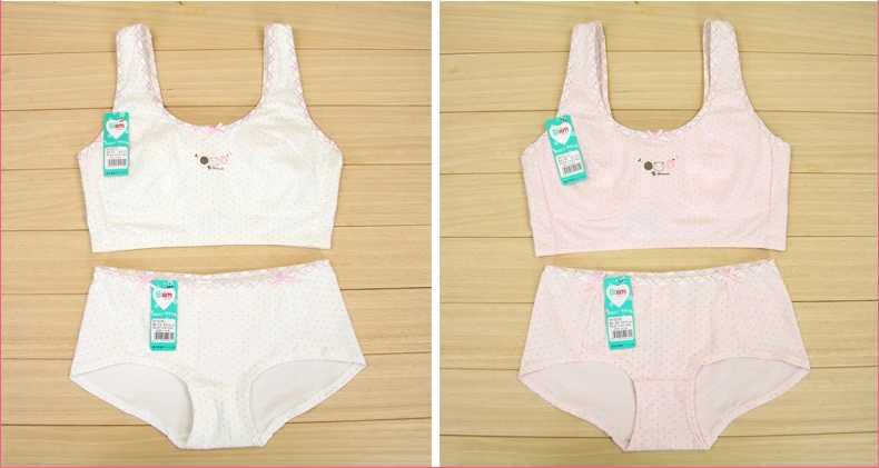 2015 New Dot Girls Training Bras Bras for Children Bilim 100% Cotton ...