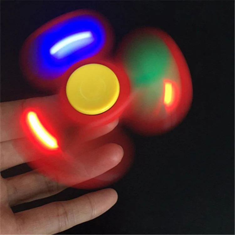 LED-Light-Hand-spinner-tri-Spinner-Fidget-toy-EDC-Hand-Spinner-For ...