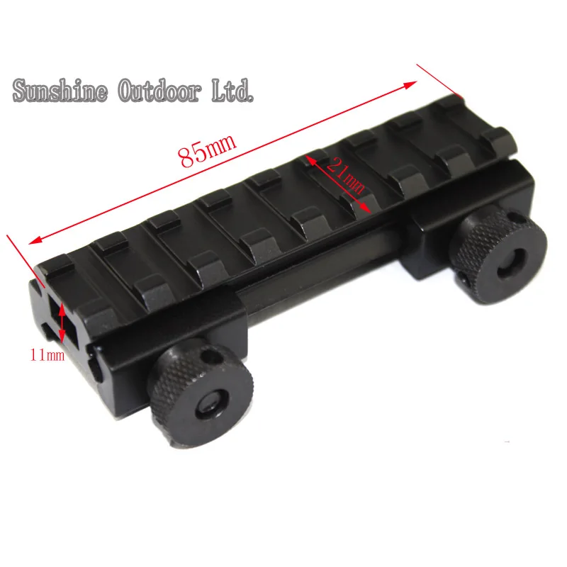Hunting AR Flat Top 1/2(0.5)" aluminum 8 Slot Compact Riser Mount ...