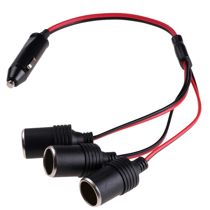 Encendedor de cigarrillos de coche, divisor de enchufe de 1 a 3 vías, 12V, 24V, adaptador de ...
